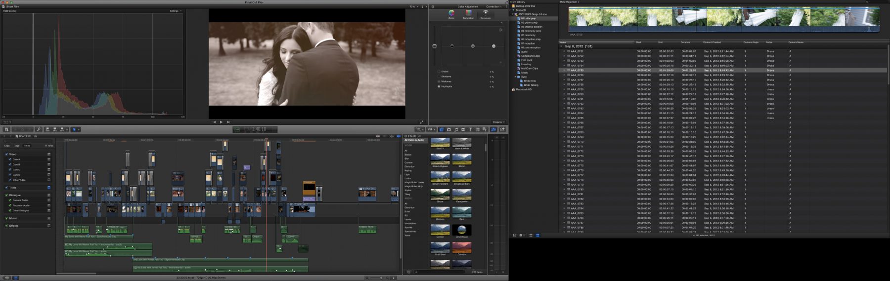 Final Cut Pro X for Wedding Videographers